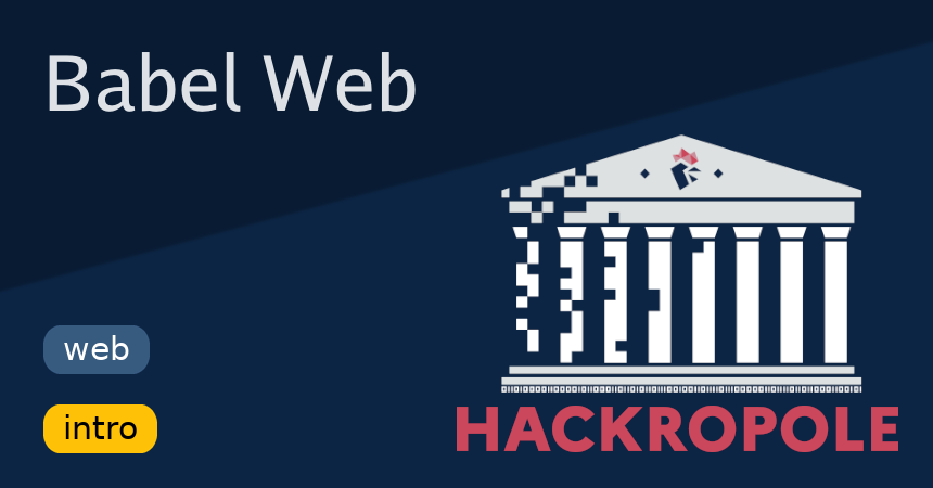 Babel Web - Hackropole