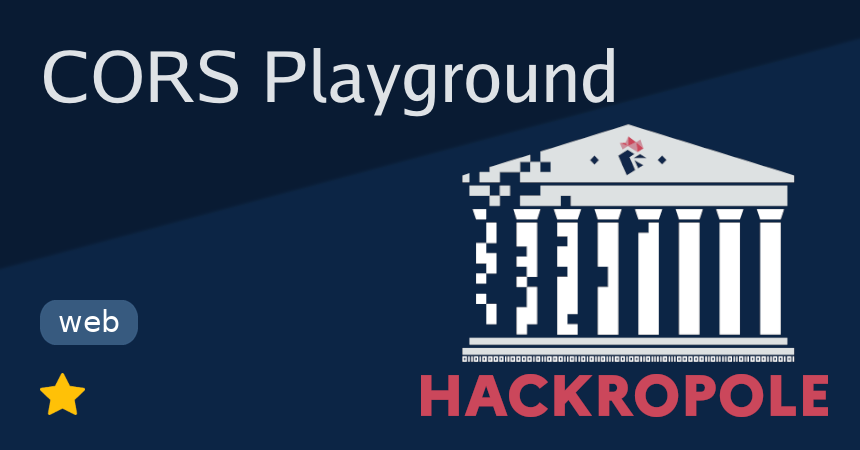 CORS Playground - Hackropole