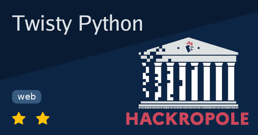 Twisty Python - Hackropole