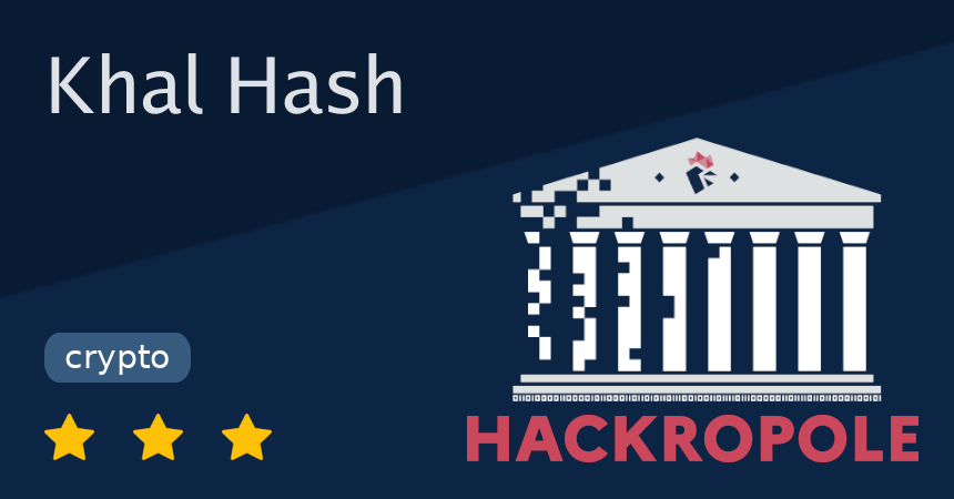 Khal Hash - Hackropole